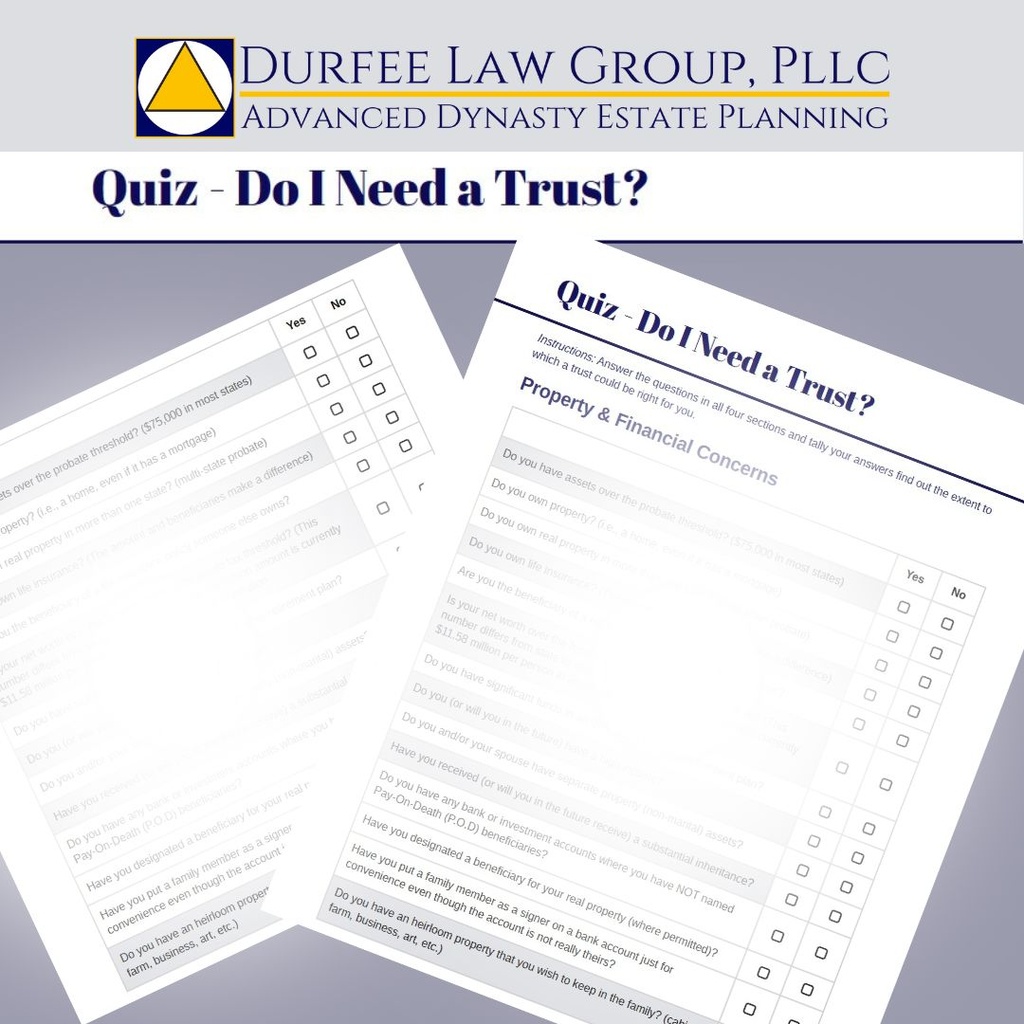 Quiz - Do I Need a Trust | Free Download